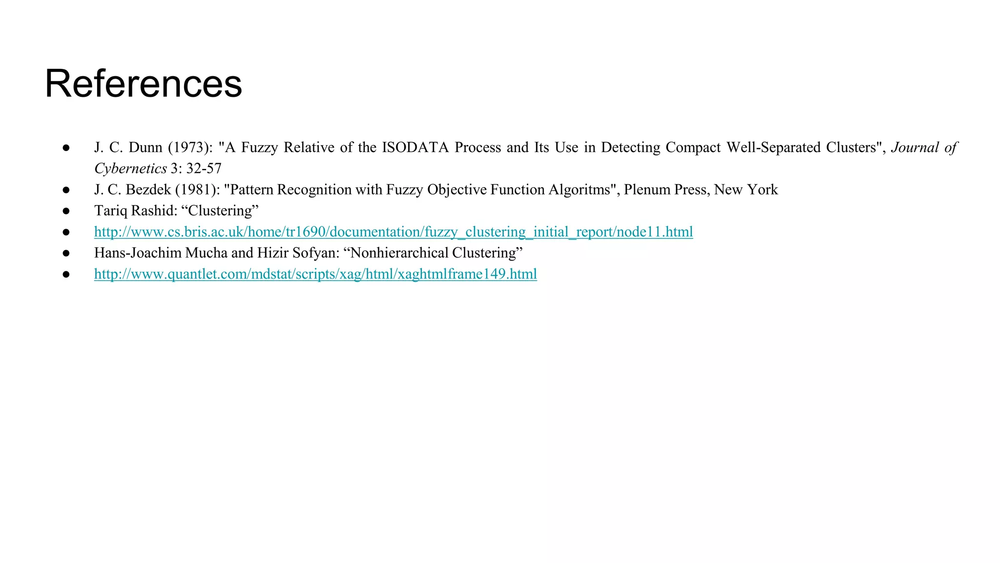 Fuzzy Clustering(C-means, K-means) | PPTX