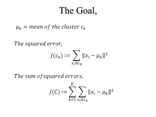 K means Clustering Algorithm | PPT