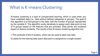 K means clustering | K Means ++ | PPTX | Computing | Technology & Computing