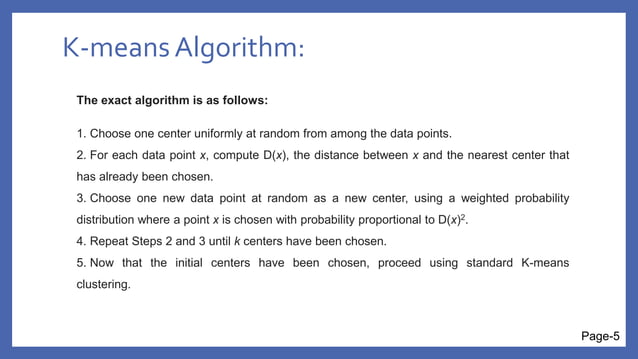 K means clustering | K Means ++ | PPTX | Computing | Technology & Computing
