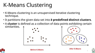 k-means clustering machine learning.pptx | Physics | Science