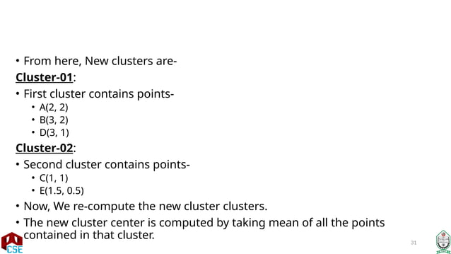 k-means clustering machine learning.pptx | Physics | Science