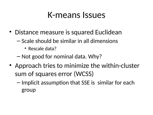 K-means Clustering for classification problem | PPTX