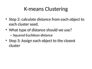 K-means Clustering for classification problem | PPTX