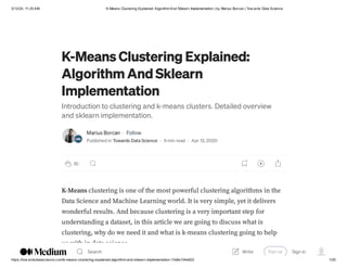 K-Means Clustering Explained_ Algorithm And Sklearn Implementation _ by Marius Borcan _ Towards ...