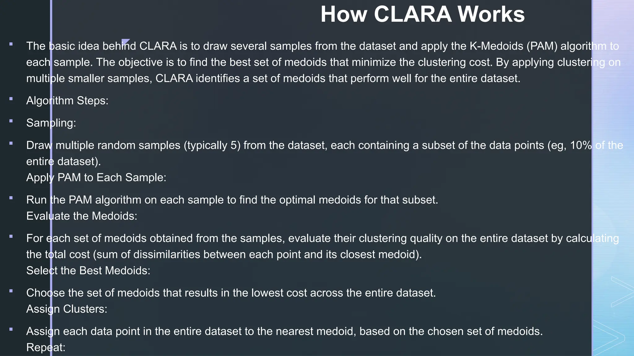k-medoids in data mining (clustering methods , clustering tree) | PPTX