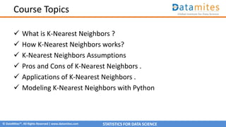K Nearest Neighbor V1.0 Supervised Machine Learning Algorithm | PPTX