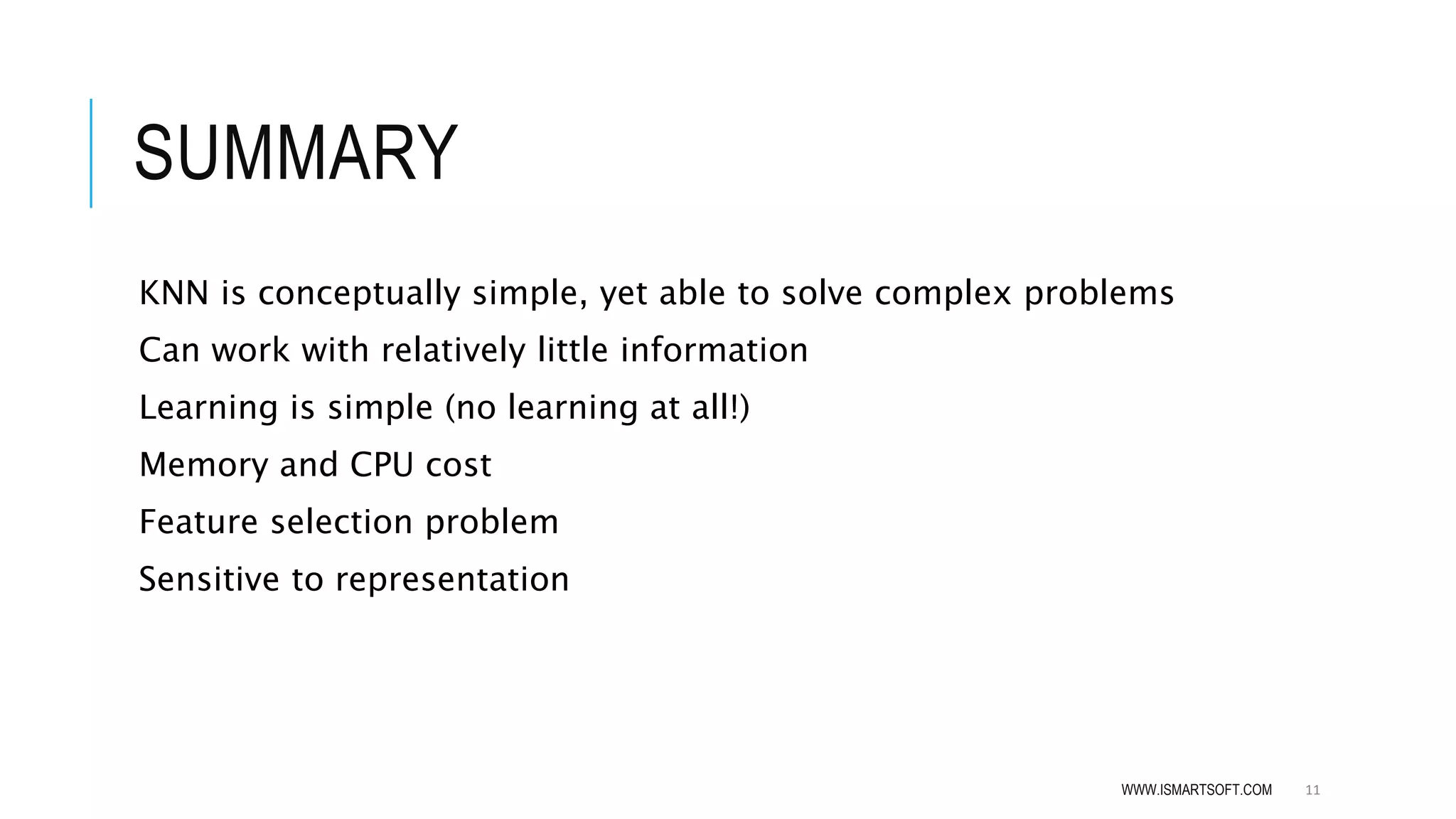 K Nearest Neighbor Algorithm | PPT