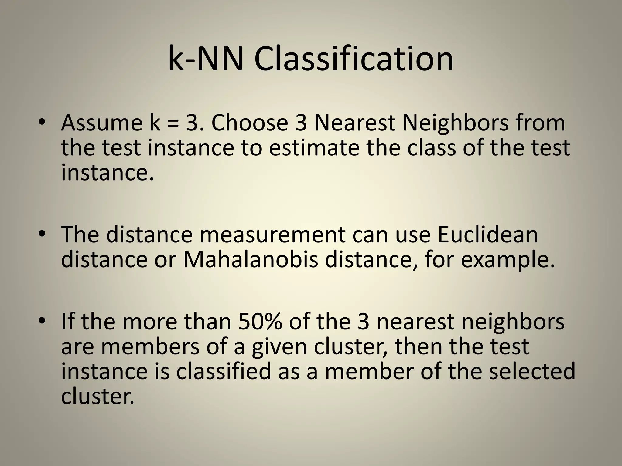 K-Nearest Neighbor Classifier | PPT