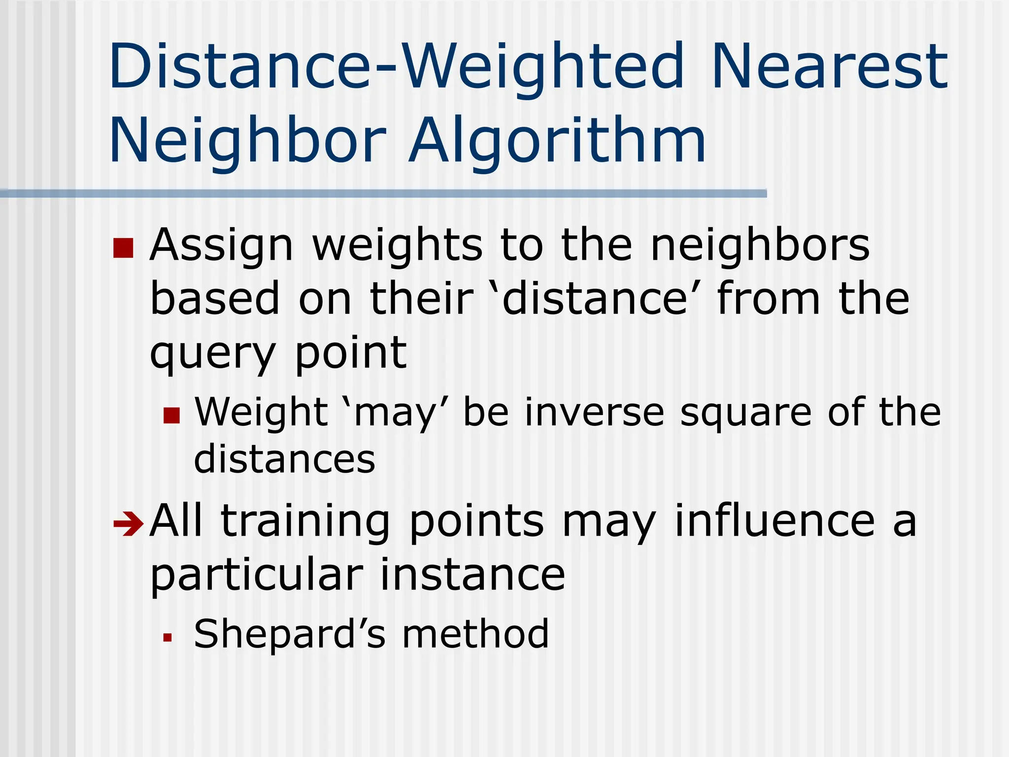 k nearest neighbour Machine Learning AI. | PPT