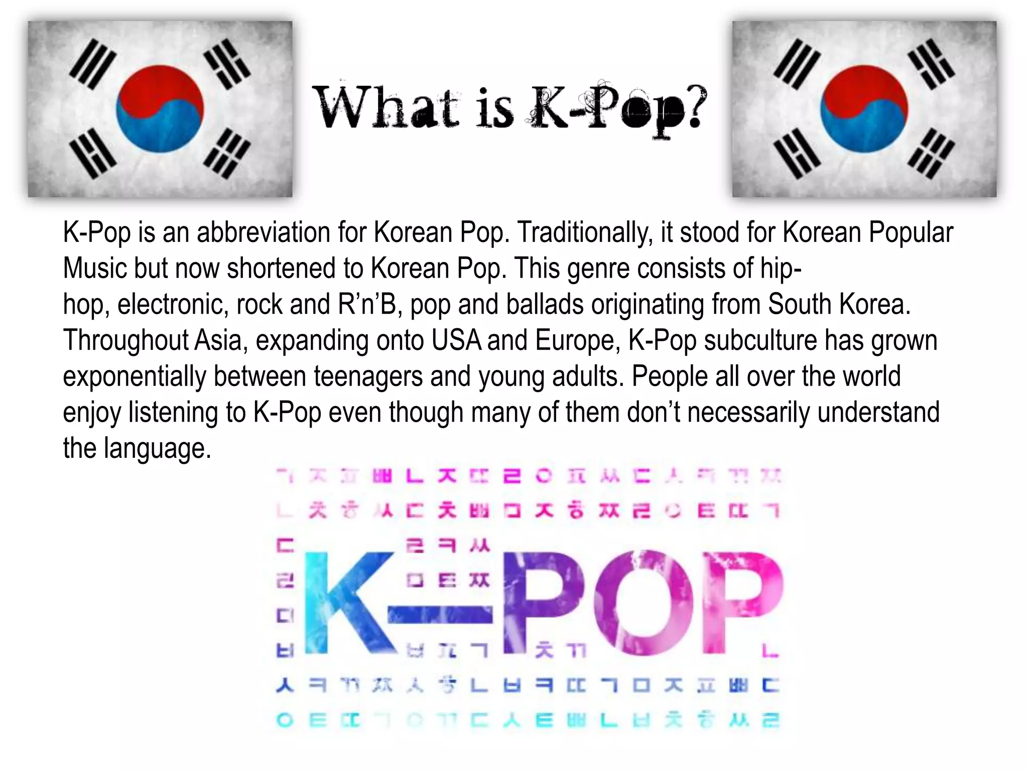 K-Pop Genre Presentation - AS Media Studies | PPTX