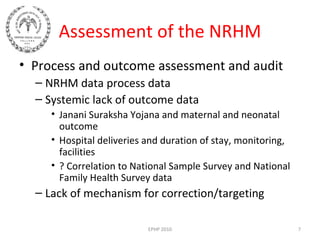 Governance in the National Rural Health mission: Perspectives of a ...
