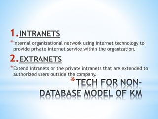K technology (Knowledge Management) | PPTX | Databases | Computer Software and Applications