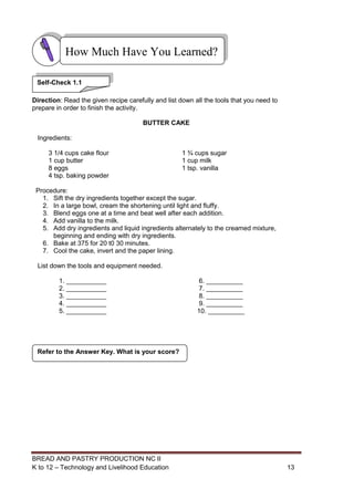 K to-12-bread-and-pastry-learning-module | PDF