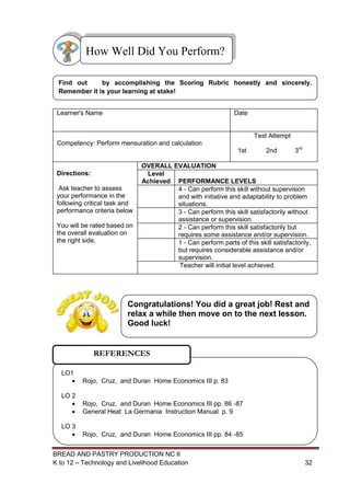 K to-12-bread-and-pastry-learning-module (1) | PDF