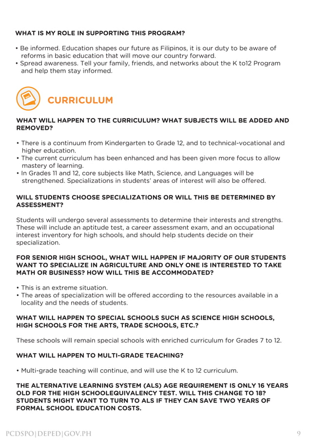 The K-12 Basic Education Program | PDF