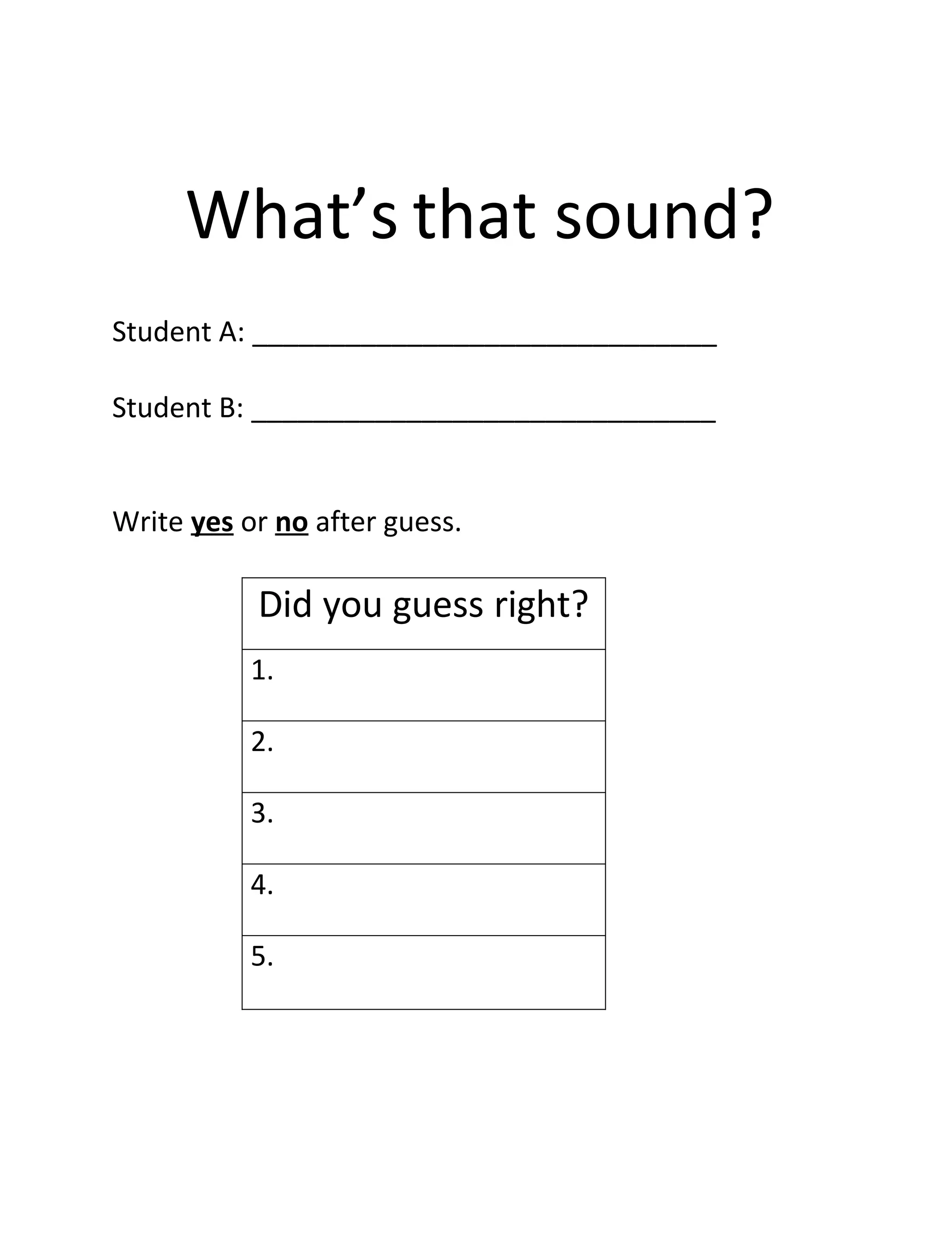 K Whats That Sound | PDF