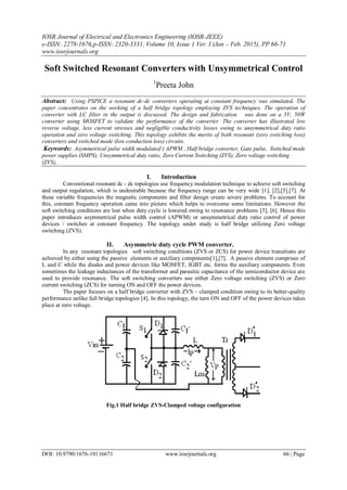 Soft Switched Resonant Converters with Unsymmetrical Control | PDF | Consumer Electronics ...