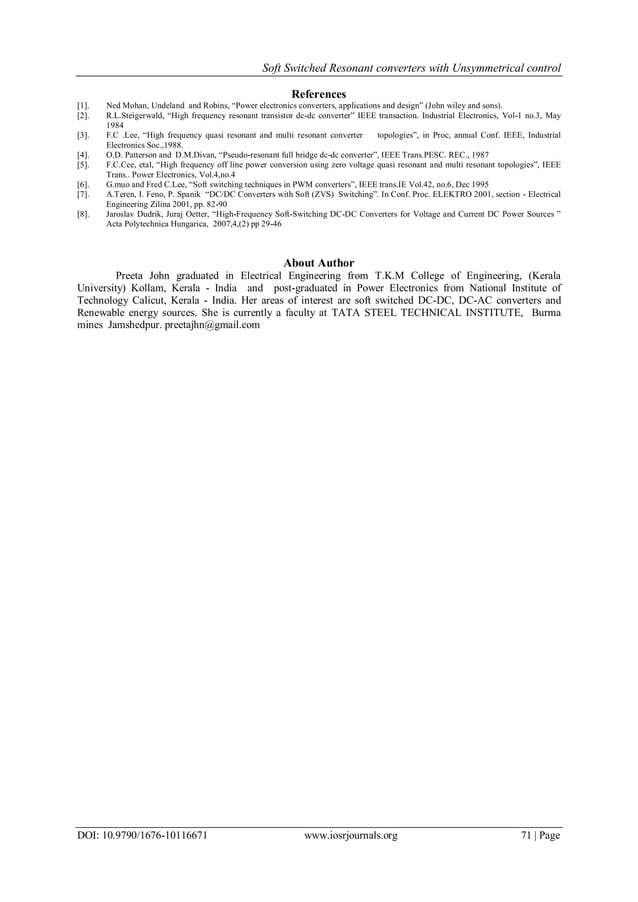 Soft Switched Resonant Converters with Unsymmetrical Control | PDF | Consumer Electronics ...