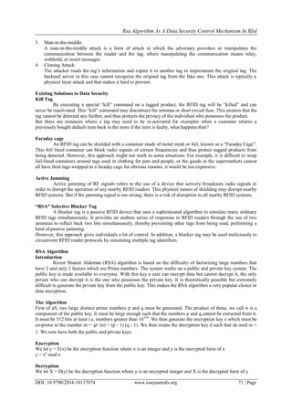 RSA Algorithm as a Data Security Control Mechanism in RFID | PDF