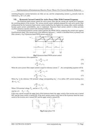 Implementation of Instantaneous Reactive Power Theory for Current Harmonic Reduction and ...