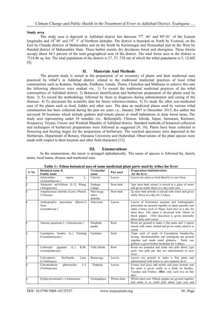 Climate Change and Public Health in the Treatment of Fever in Adilabad ...