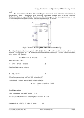 Design, Construction and Operation of a 4-Bit Counting Circuit | PDF
