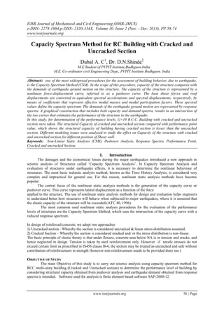 Capacity Spectrum Method for RC Building with Cracked and Uncracked ...
