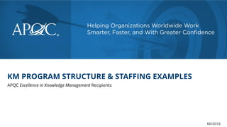 K010310 _KM_Structure_Staffing_Excellence_Winners_2021.pdf | Human Resources | Business