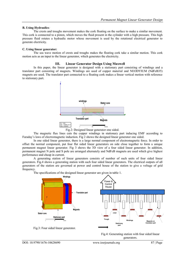 Permanent Magnet Linear Generator Design | PDF