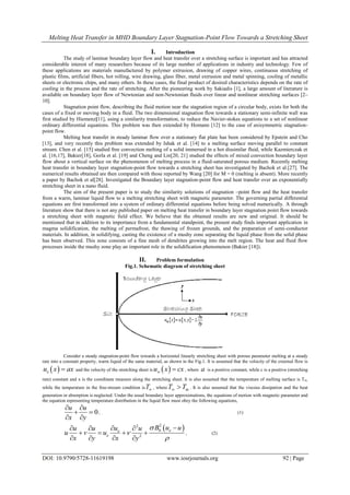 Melting Heat Transfer in MHD Boundary Layer Stagnation-Point Flow towards a Stretching Sheet | PDF
