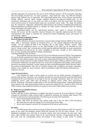 3D Localization Algorithms for Wireless Sensor Networks | PDF | 3-D Graphics | Computer Software ...