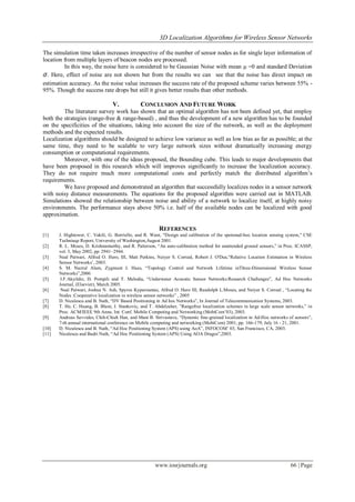3D Localization Algorithms for Wireless Sensor Networks | PDF | 3-D Graphics | Computer Software ...