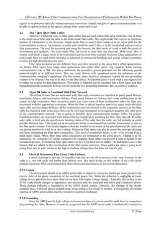 Efficiency of Optical Fiber Communication for Dissemination of ...