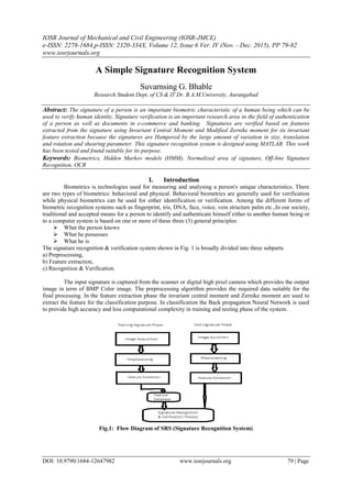A Simple Signature Recognition System | PDF | Photo Editing Software | Computer Software and ...