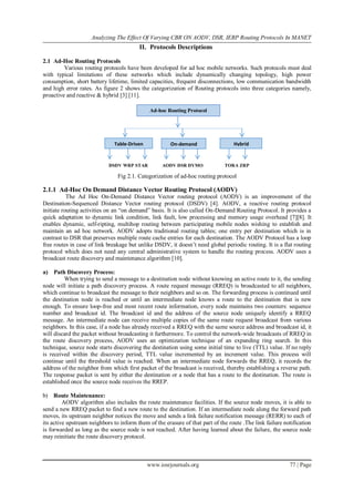 Analyzing the Effect of Varying CBR on AODV, DSR, IERP Routing Protocols in MANET | PDF