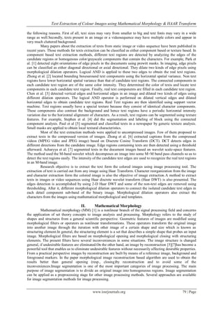 Text Extraction of Colour Images using Mathematical Morphology & HAAR ...