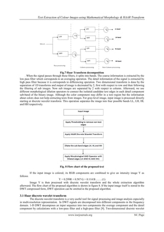 Text Extraction of Colour Images using Mathematical Morphology & HAAR Transform | PDF