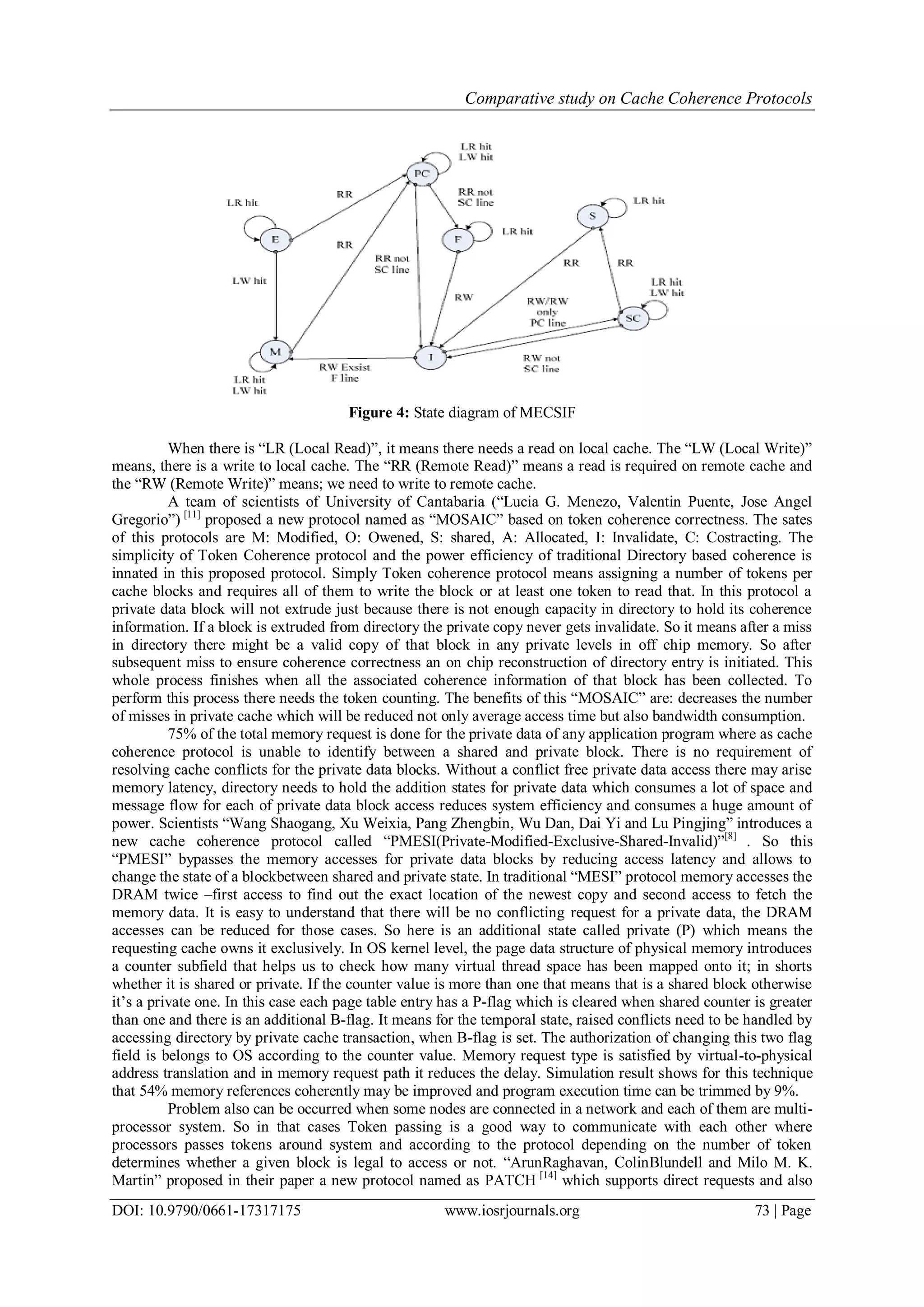 Comparative study on Cache Coherence Protocols | PDF