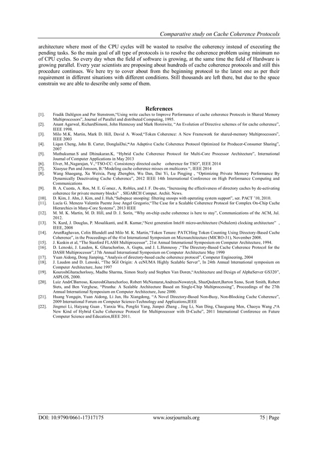 Comparative study on Cache Coherence Protocols | PDF