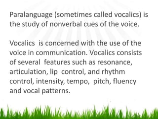Verbal and Nonverbal Communication | PPTX