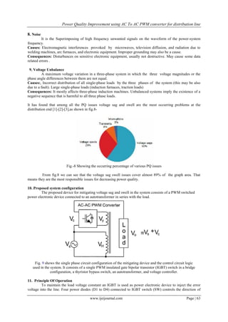 Power Quality Improvement using AC To AC PWM converter for distribution line | PDF