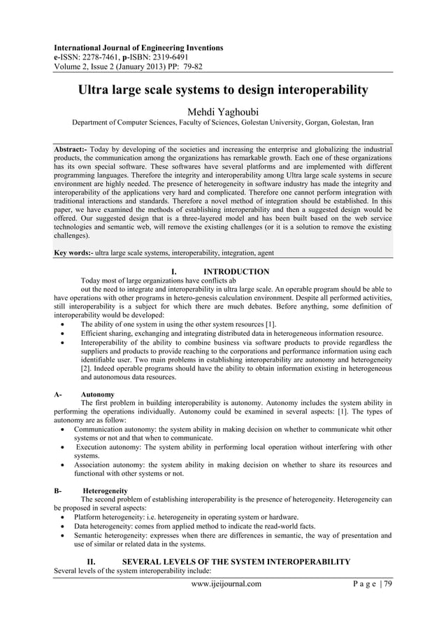 Ultra large scale systems to design interoperability | PDF