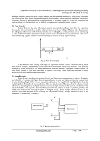 Comparative Analysis of Maximum Ratio Combining and Equal Gain Combining Diversity Technique for ...
