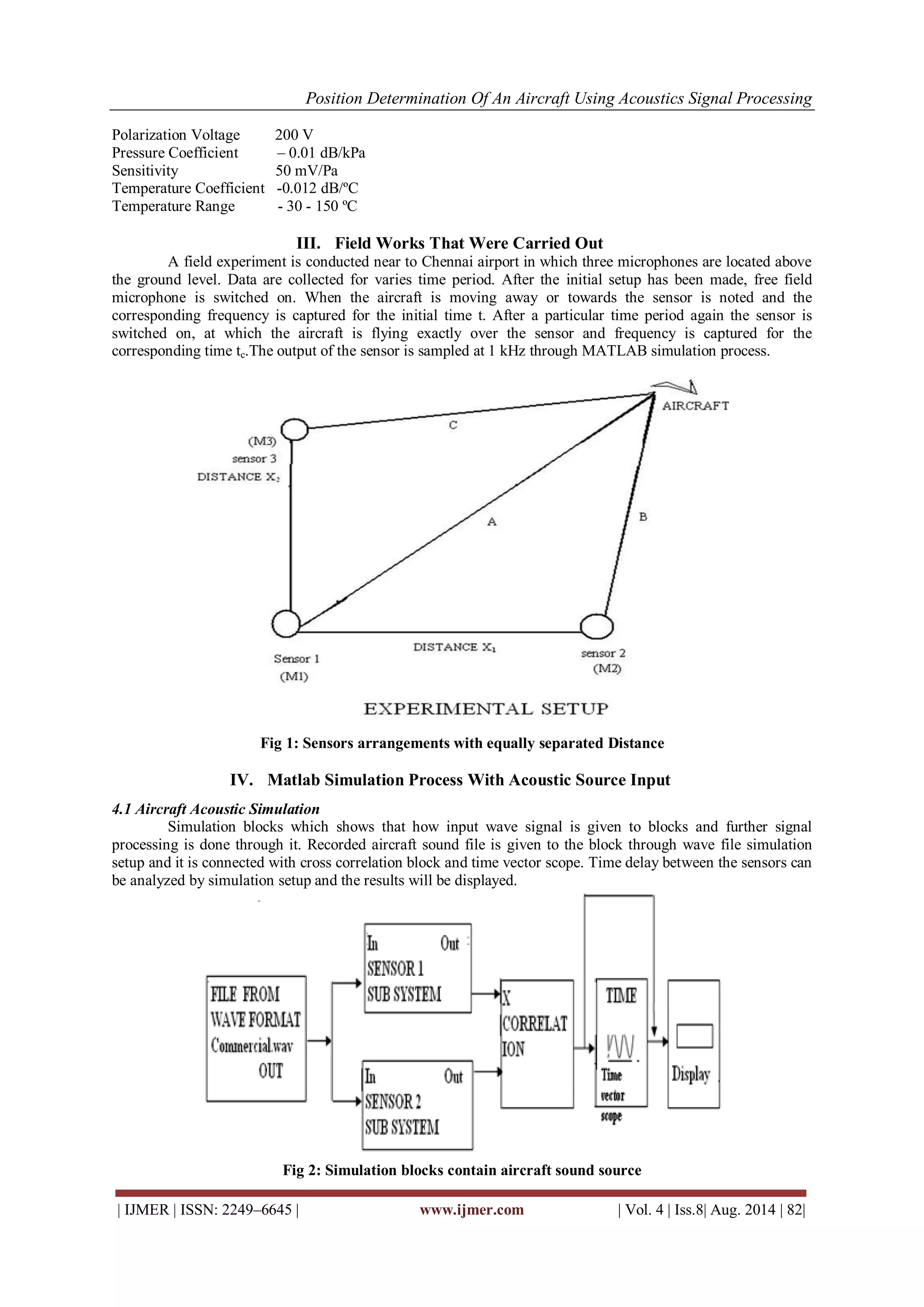 Position Determination of an Aircraft Using Acoustics Signal Processing ...