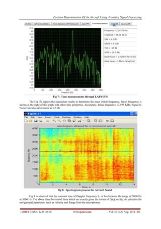 Position Determination of an Aircraft Using Acoustics Signal Processing | PDF