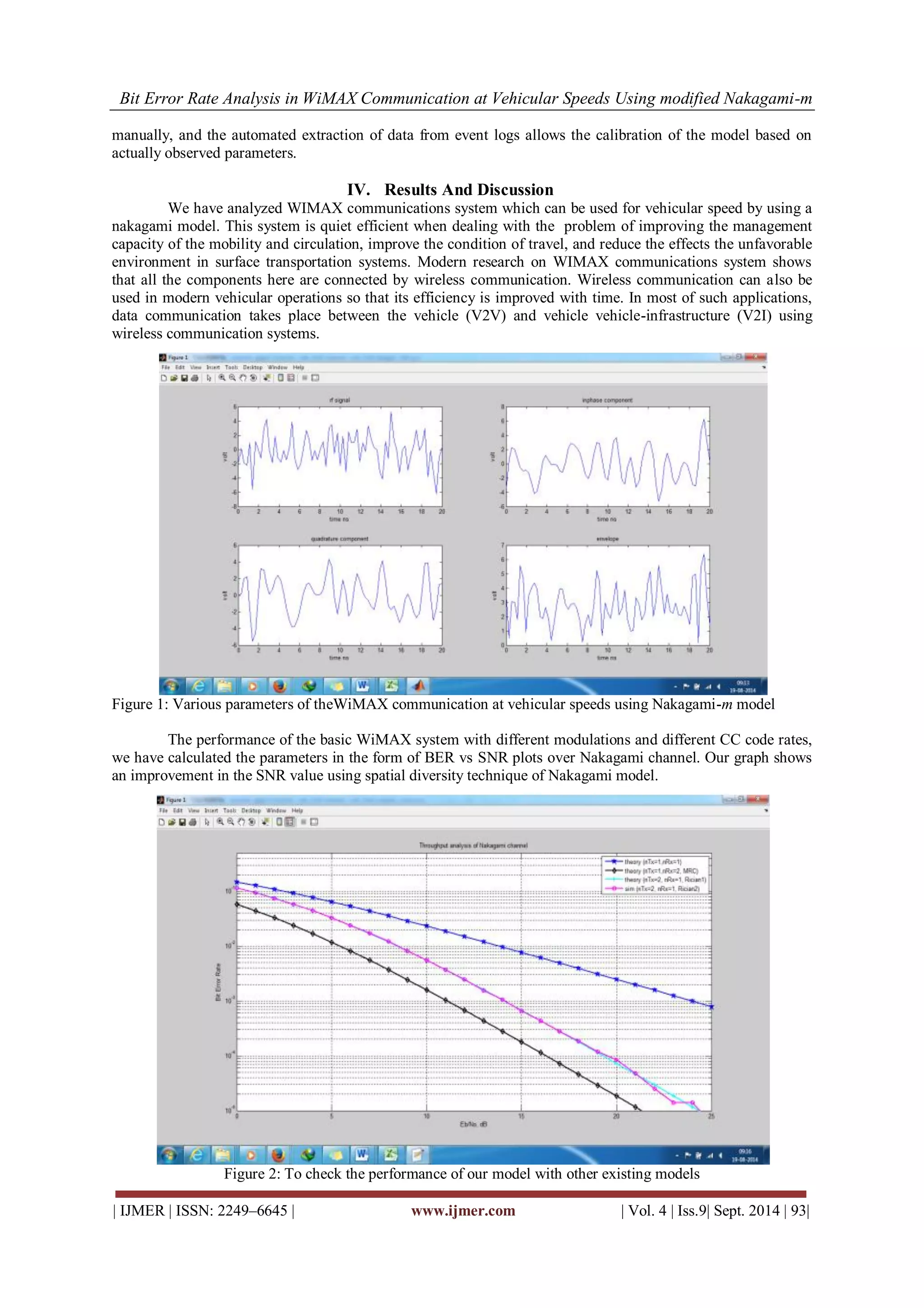 Bit Error Rate Analysis in WiMAX Communication at Vehicular Speeds ...