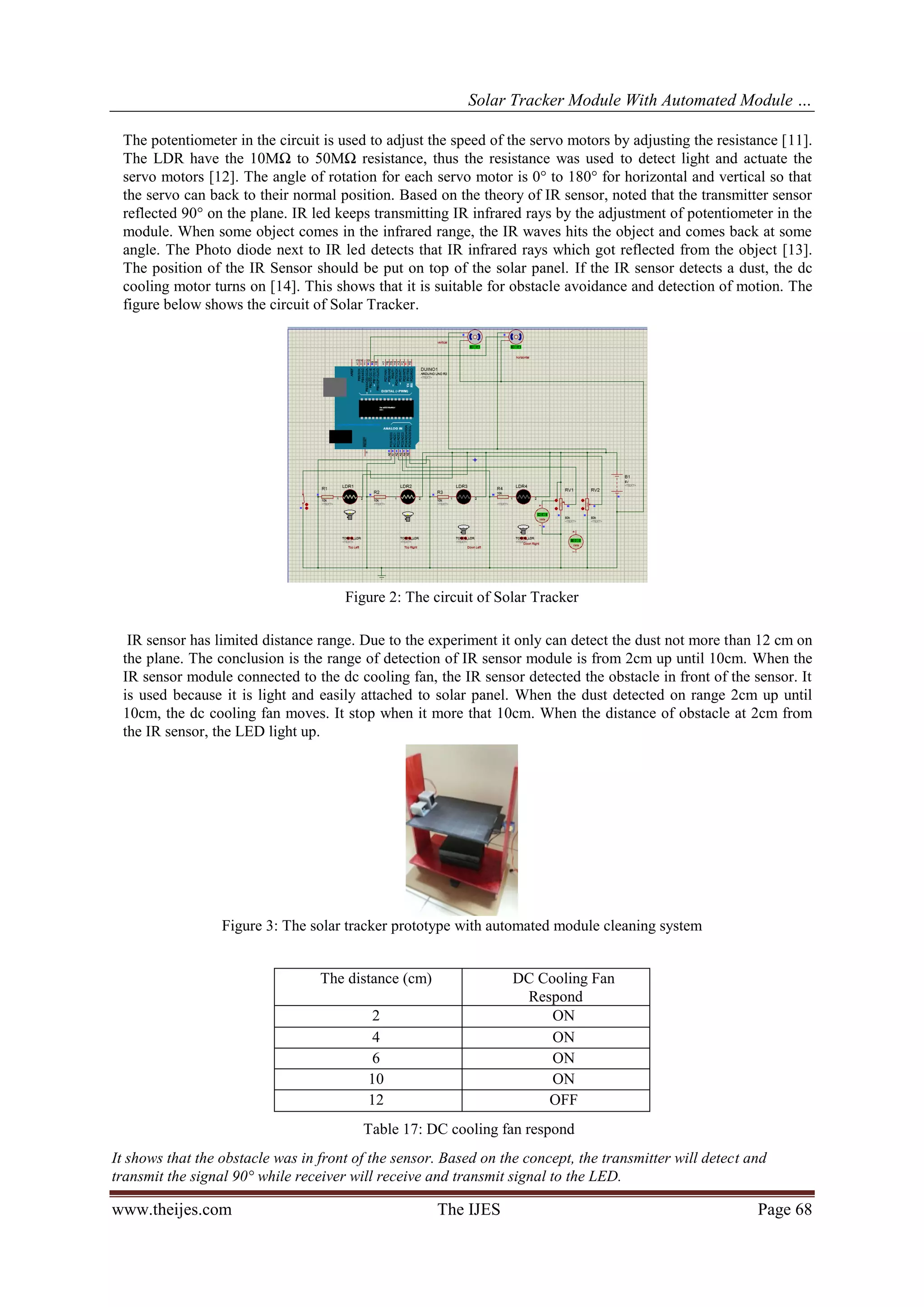 Solar Tracker Module with Automated Module Cleaning System | PDF
