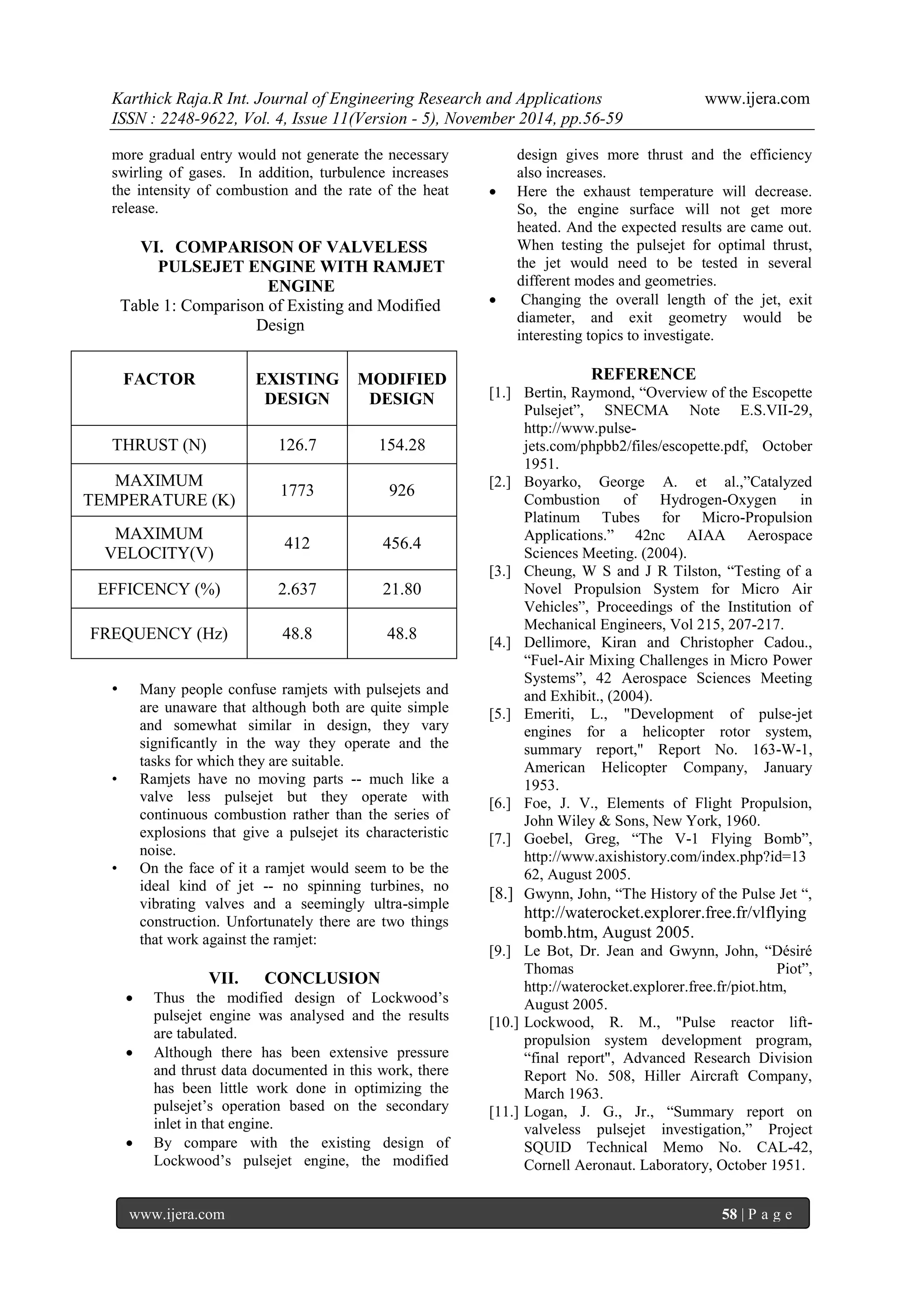 Design and Optimization of Valveless Pulsejet Engine | PDF