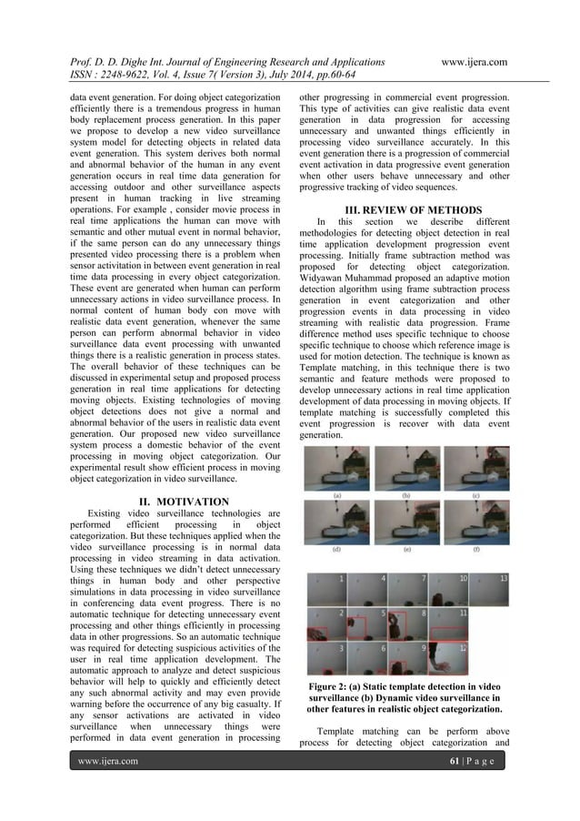 Background Subtraction Algorithm Based Human Behavior Detection | PDF